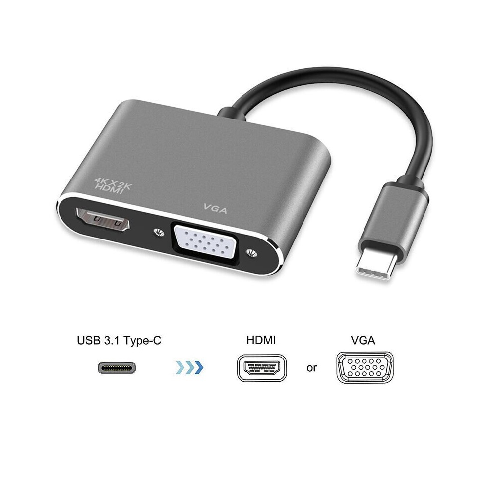 Type-C to HDMI VGA Adapter